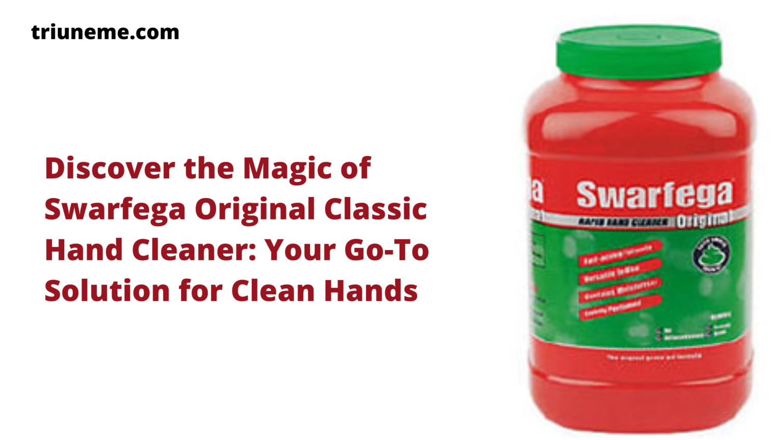 Discover The Magic of Swarfega Original Classic Hand Cleaner